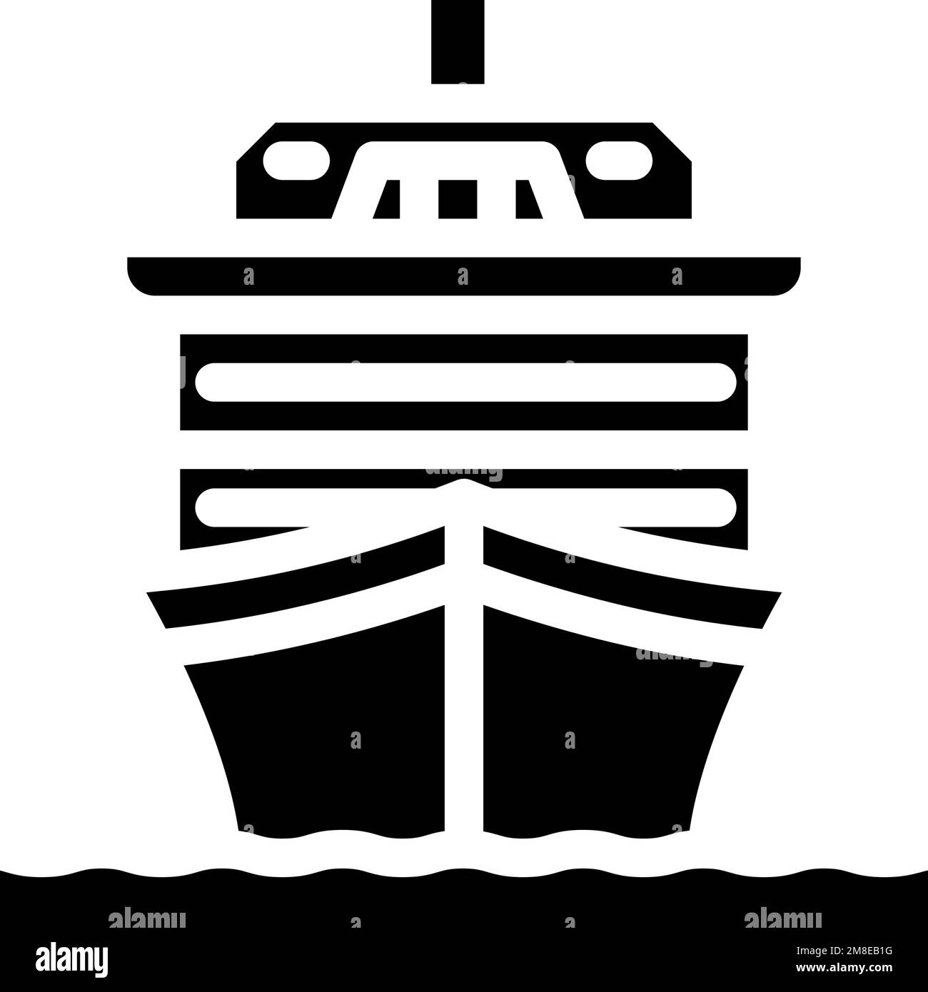 ship transport vehicle glyph icon vector illustration Stock Vector ...