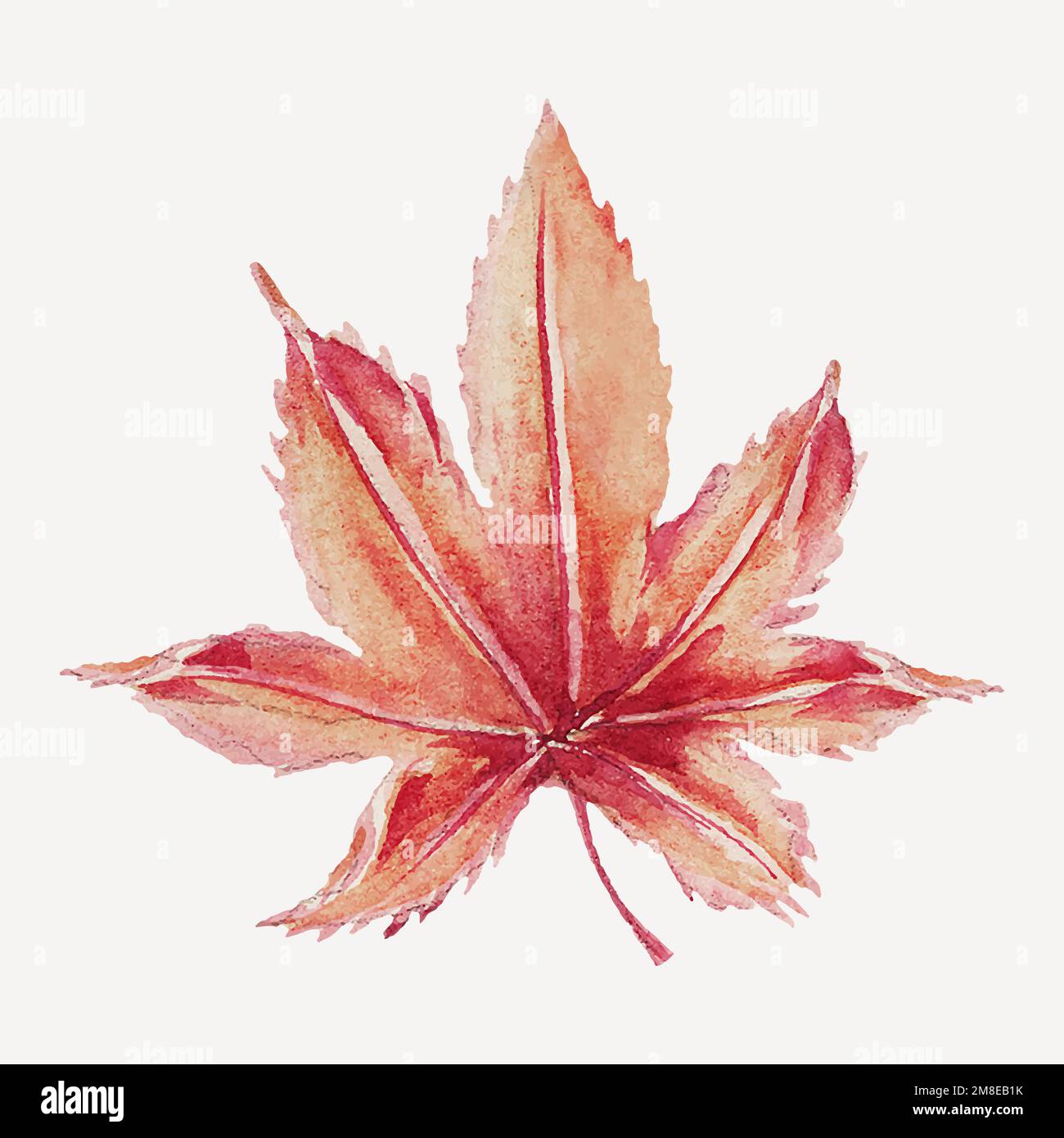 Vintage Japanese maple leaf vector art print, remix from artworks by ...