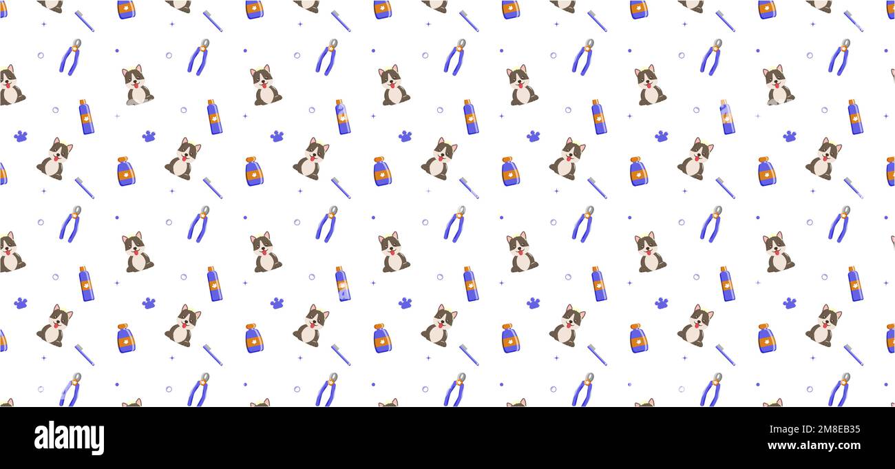 Seamless pattern with tools and supplies. Colorful background for ...