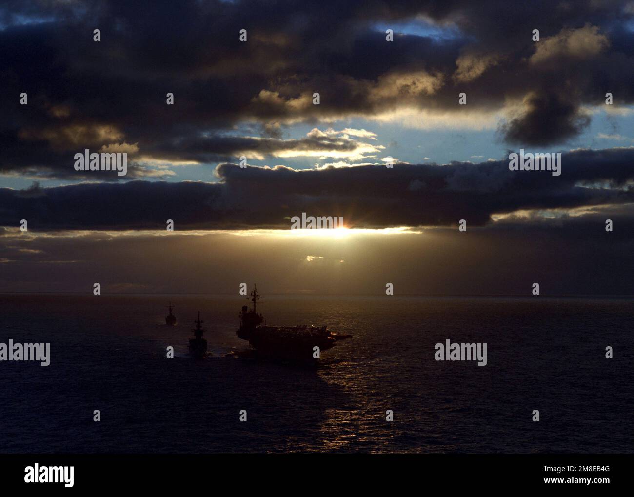 Aerial of the US Navy (USN) Kitty Hawk Class Aircraft Carrier USS ...