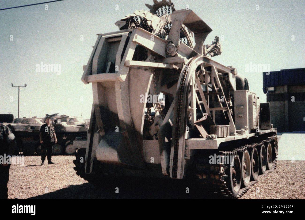 Right rear view, on display, Soviet BMT High Speed Ditching Machine ...
