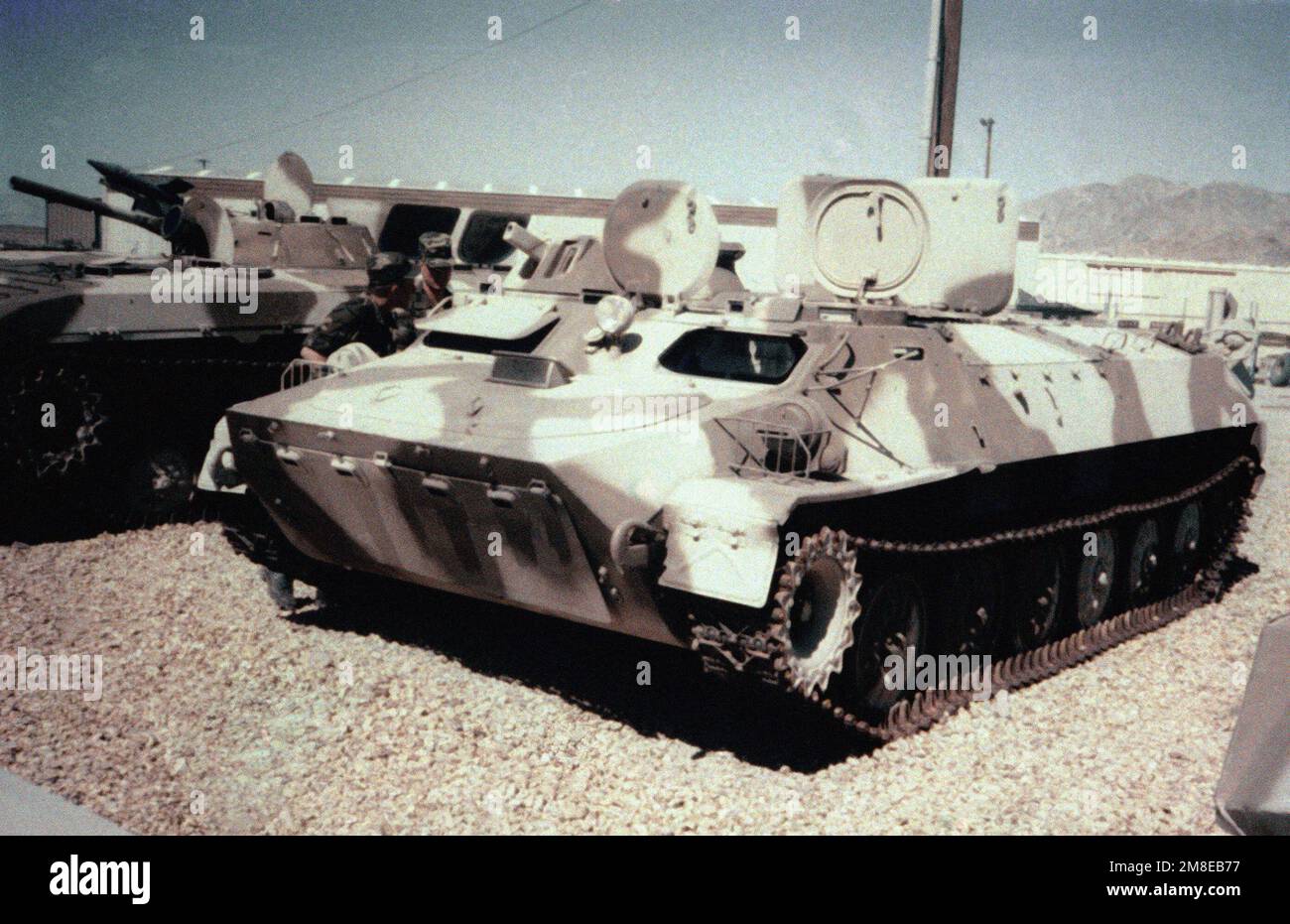 Left front view, on display, Soviet Armored Personnel Carrier, MT-LB Multi-purpose Tracked ...