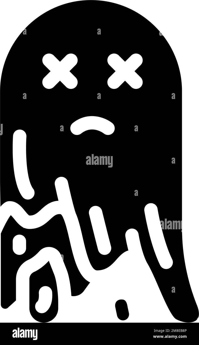 dead ghost glyph icon vector illustration Stock Vector Image & Art - Alamy