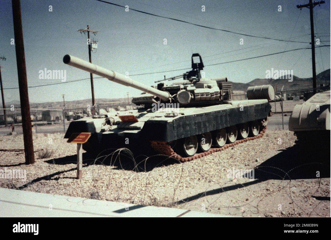 Right front view, on display, Soviet T-80 Main Battle Tank. Country ...