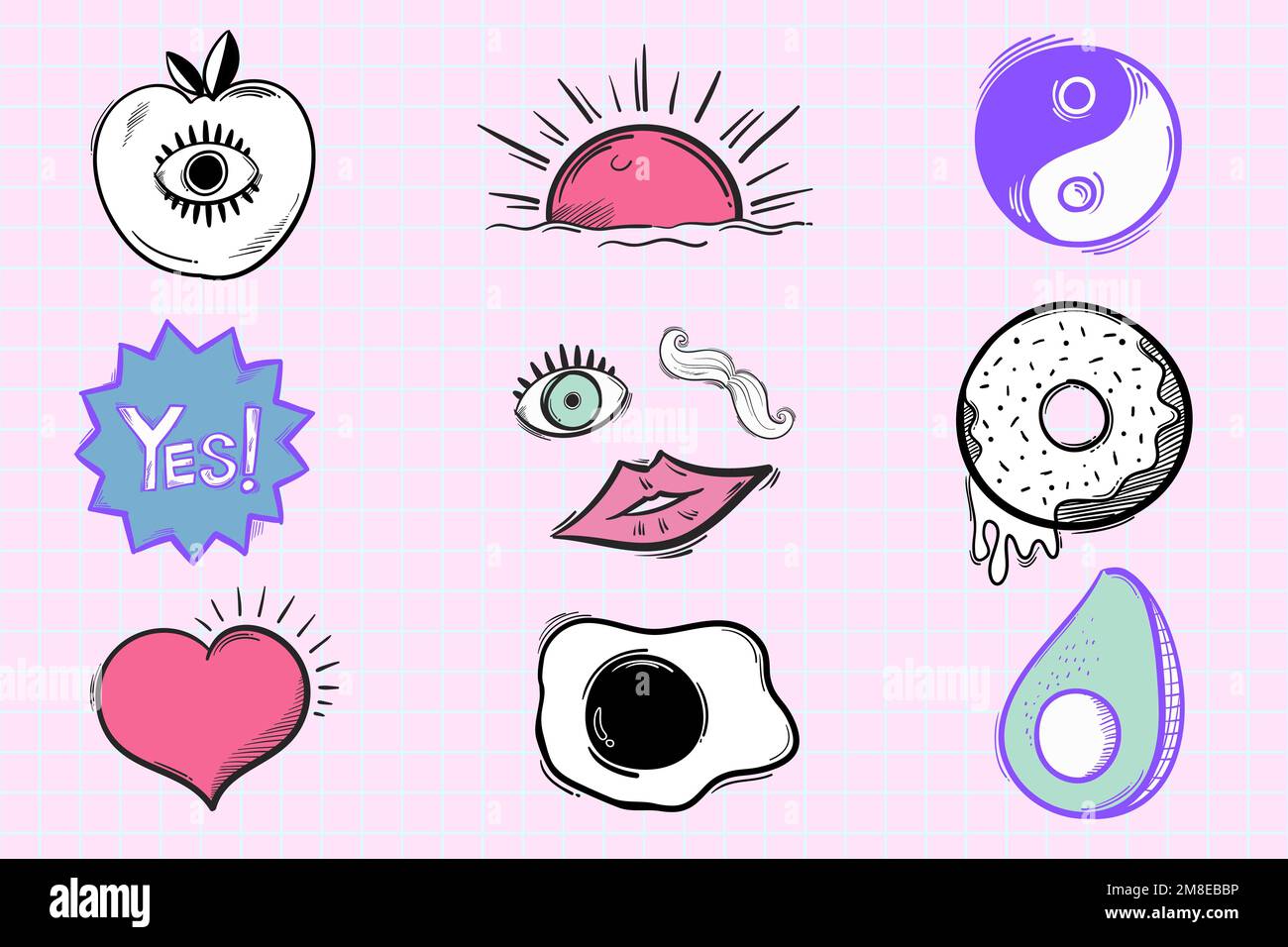 Hand drawn blue eye Stock Vector Images - Alamy