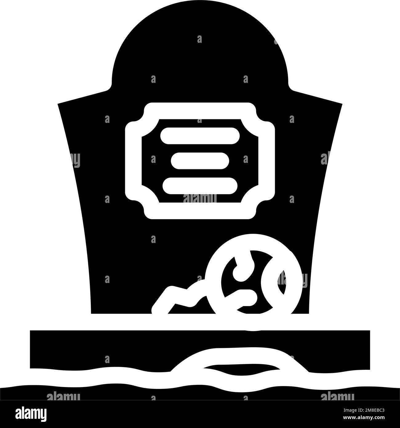 grave zombie evil glyph icon vector illustration Stock Vector Image ...
