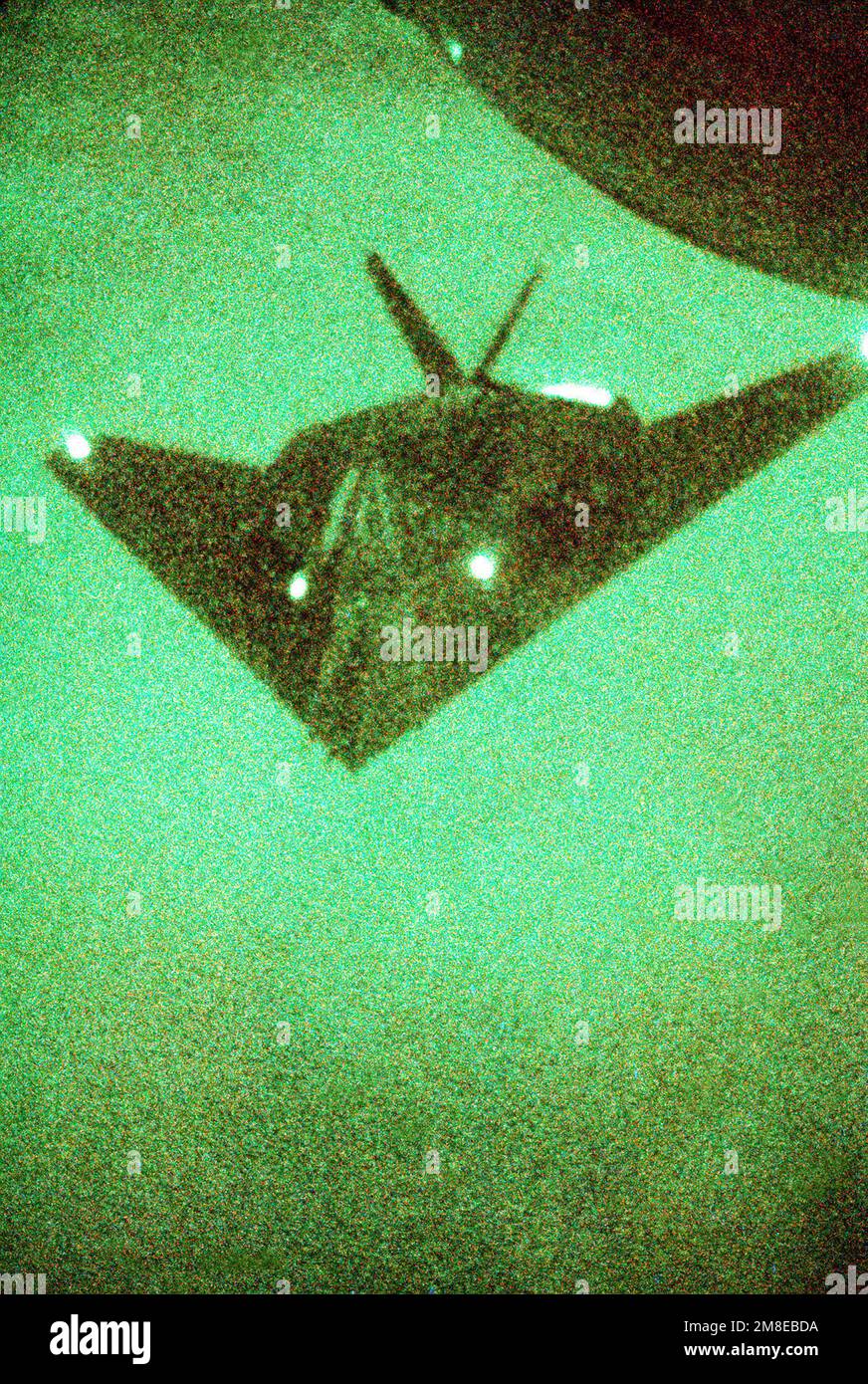 As seen through a night vision lens, an F-117A aircraft from the 37th ...