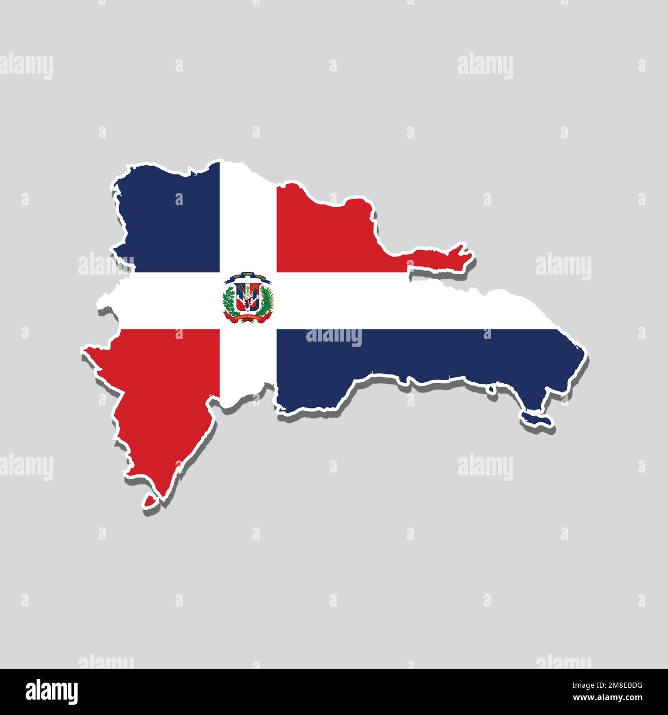 An illustration of the flag of Dominican Republic on a Dominican ...