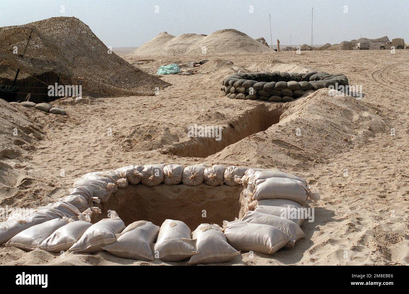 A view of defensive fighting positions at the 3rd Marine Regiment, 1ST ...