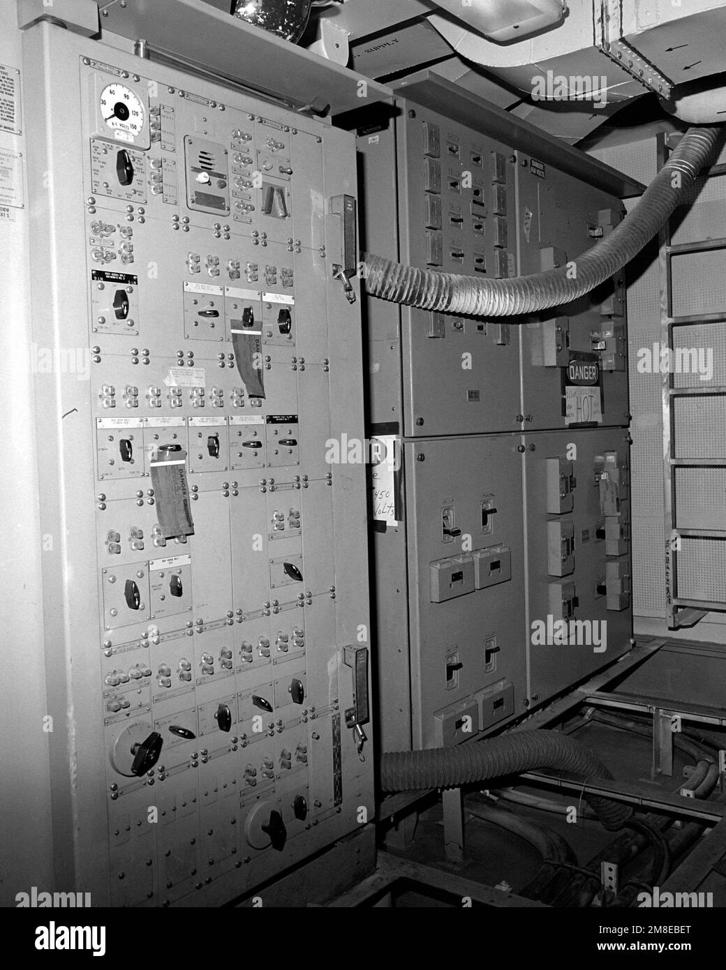 A view of interior communications and gyro roon No. 2 aboard the guided ...