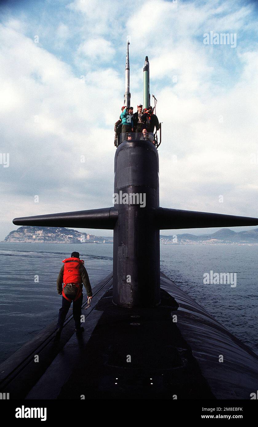 Members of Boy Scout Troop 85 join CMDR Ryan, the ship's commanding ...