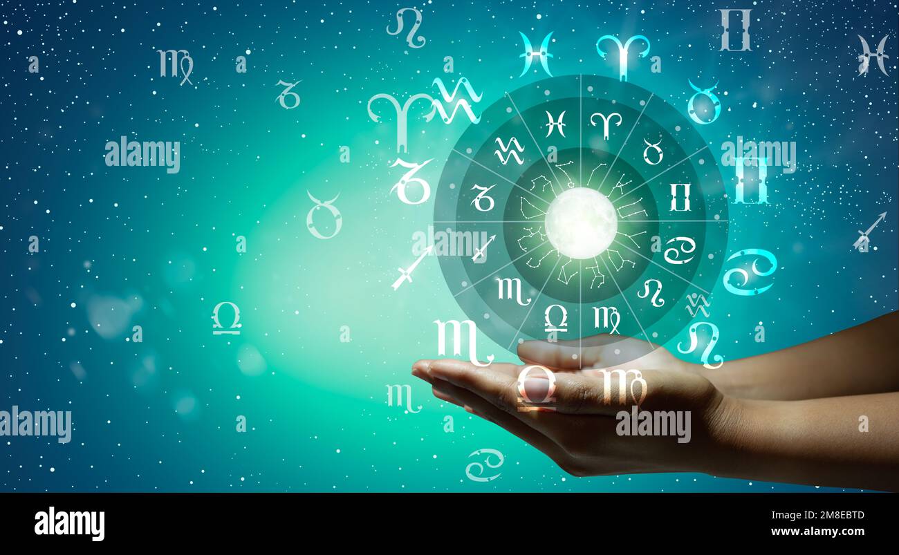 Astrological zodiac signs inside of horoscope circle. Astrology ...