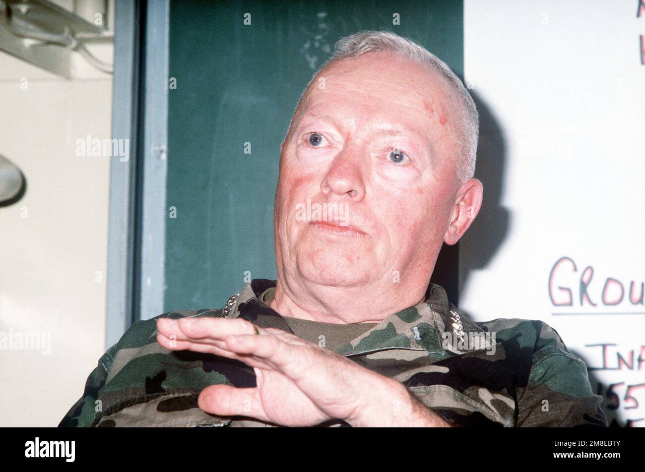 Commandant of the Marine Corps General Alfred M. Gray speaks during a ...