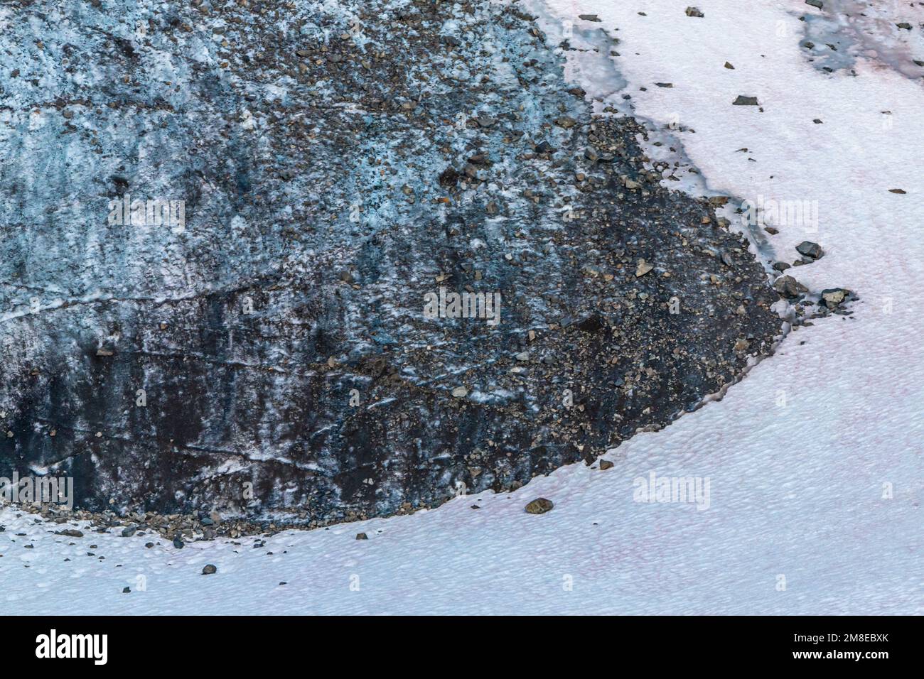 Beautiful glacier seen on the side of a mountain in northern Canada ...