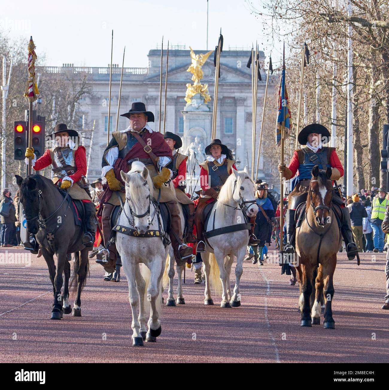 Charles I royalist reenactment along the Mall London Stock Photo - Alamy