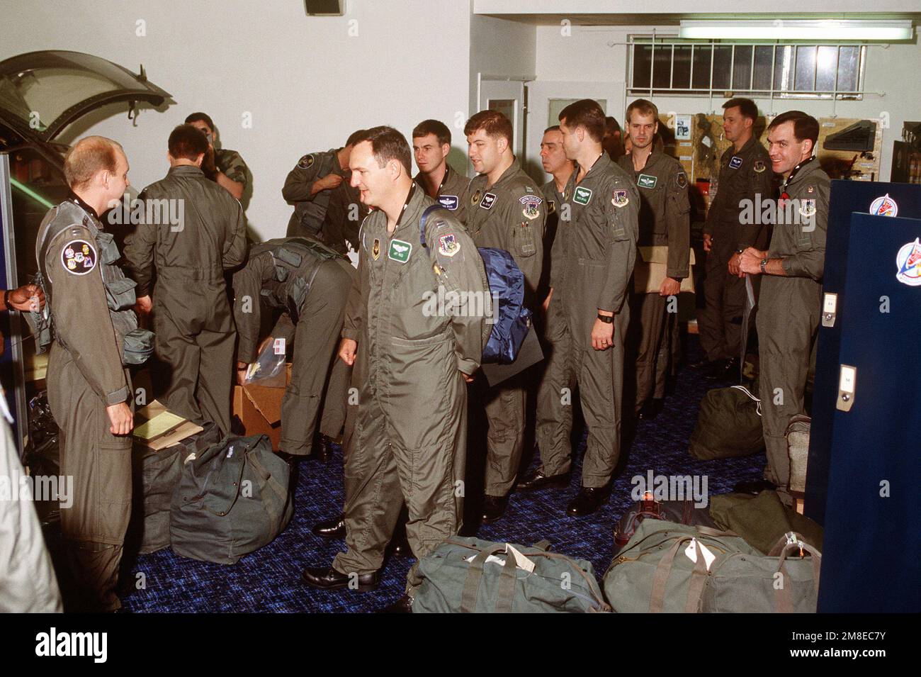 Pilots and navigators of the 492nd Tactical Fighter Squadron (492nd TFS ...