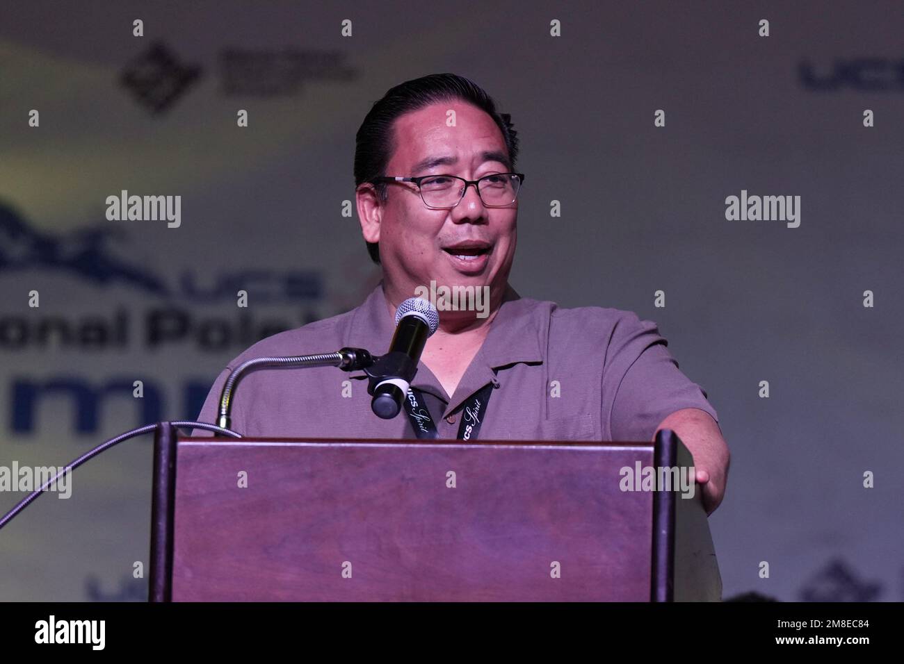 Brian Yokoyama speaks during the opening session of the UCS Spirit ...