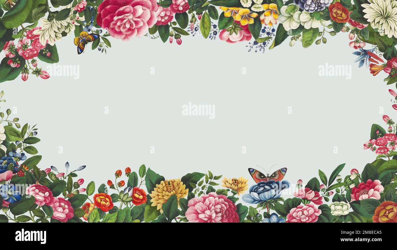 Vintage hand drawn flower frame vector Stock Vector Image & Art - Alamy