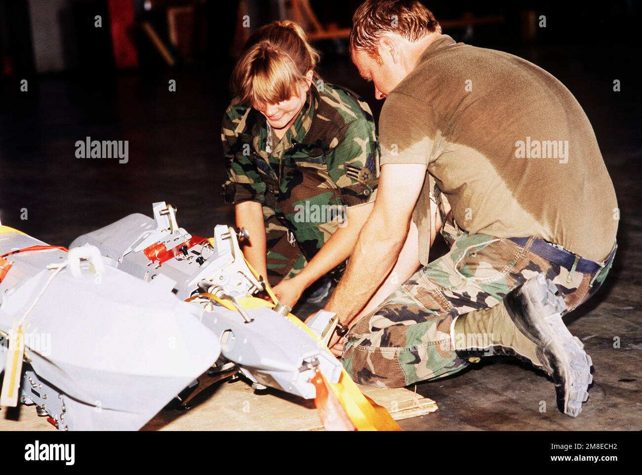Personnel from the 388th Equipment Maintenance Squadron prepares TER-9A ...