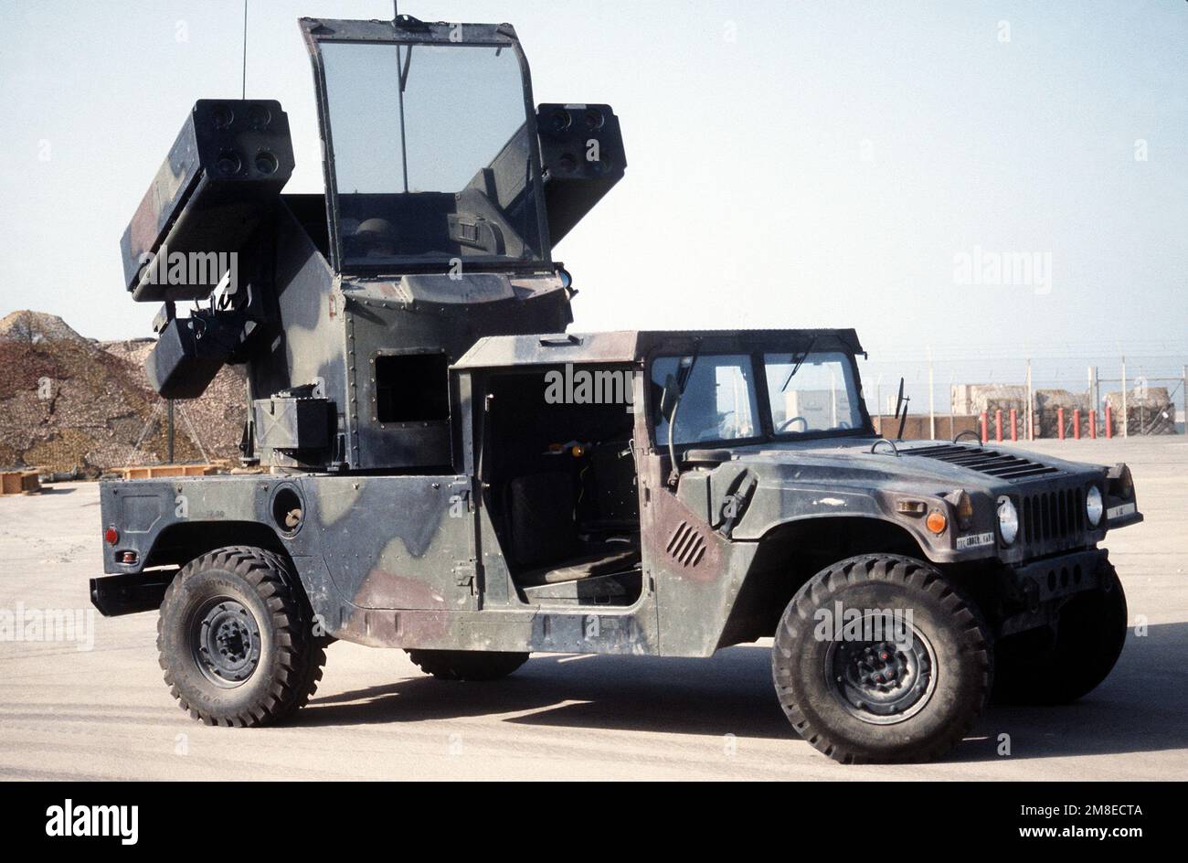 A view of an Avenger air defense system deployed with Btry. A, 2nd Bn ...