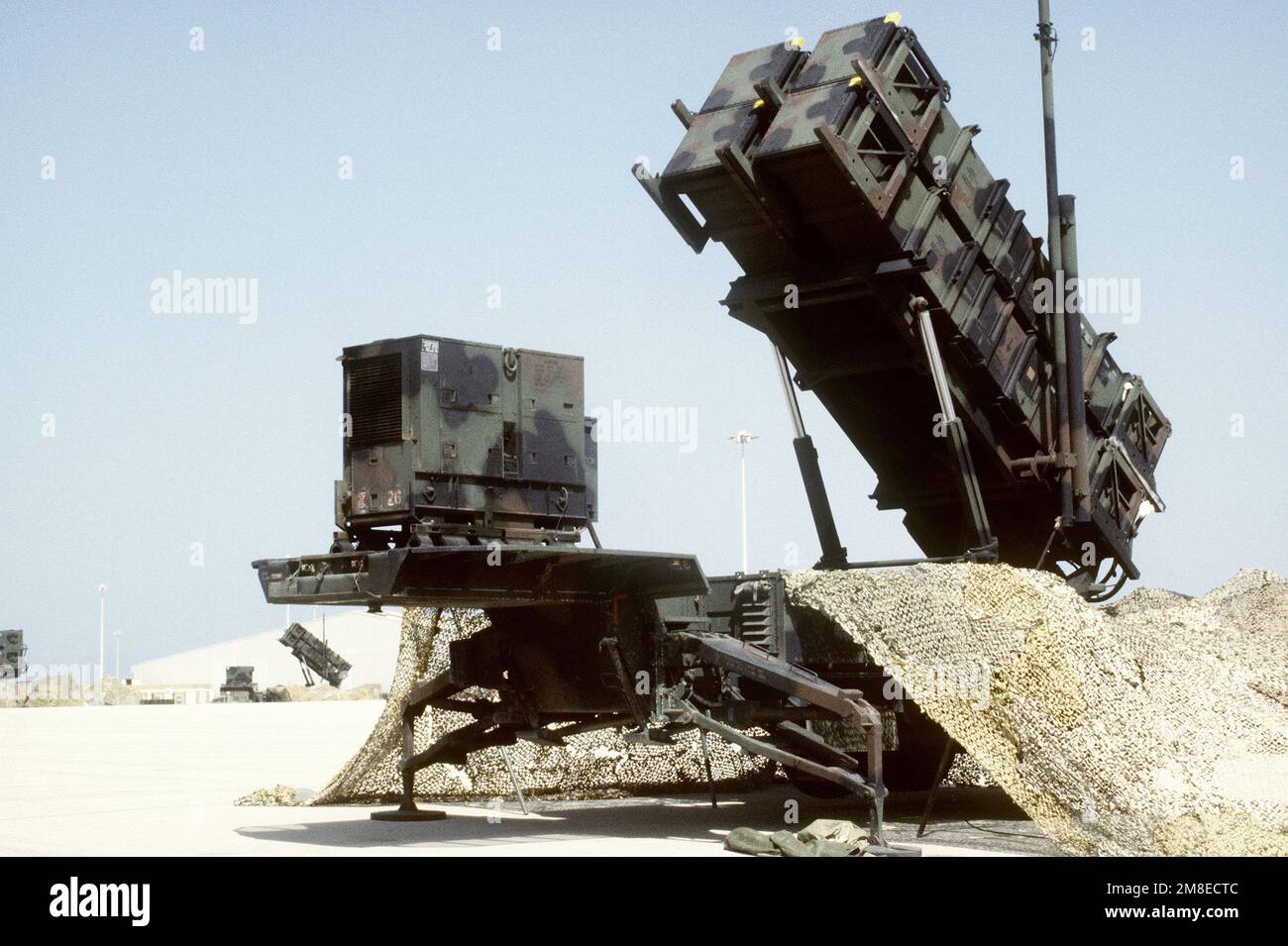 A view of a 7th Air Defense Artillery Brigade Patriot tactical air ...