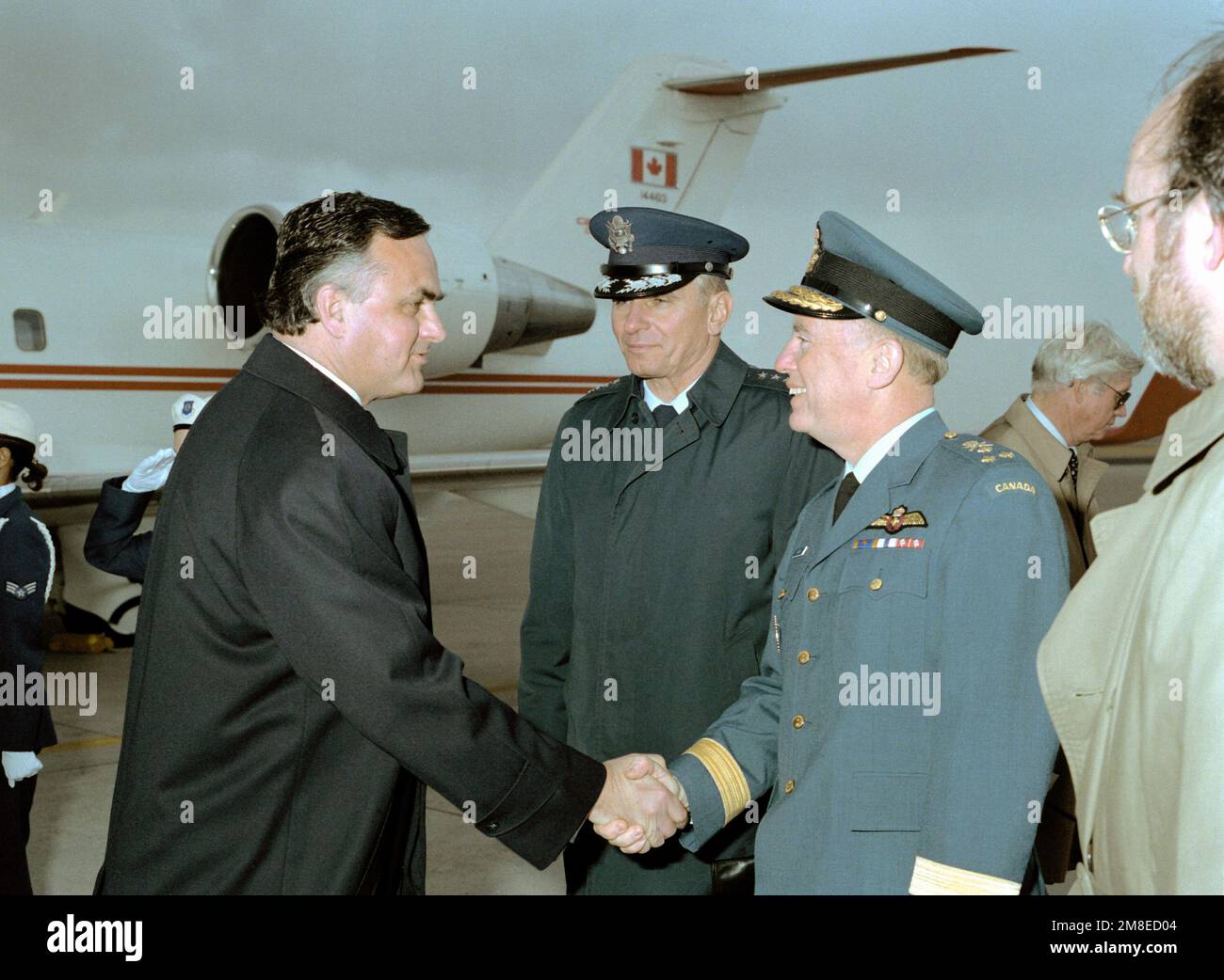Ramon J. Hnatyshyn, governor general of Canada, is greeted by LGEN ...