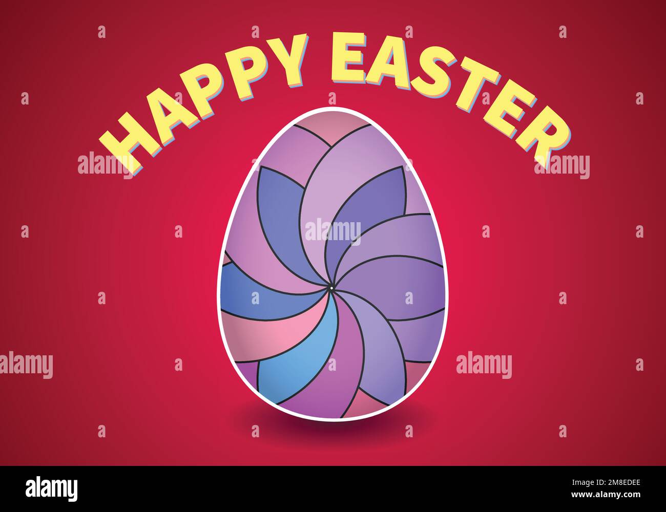 Happy Easter background with decorative Easter egg. Vector colorful ...