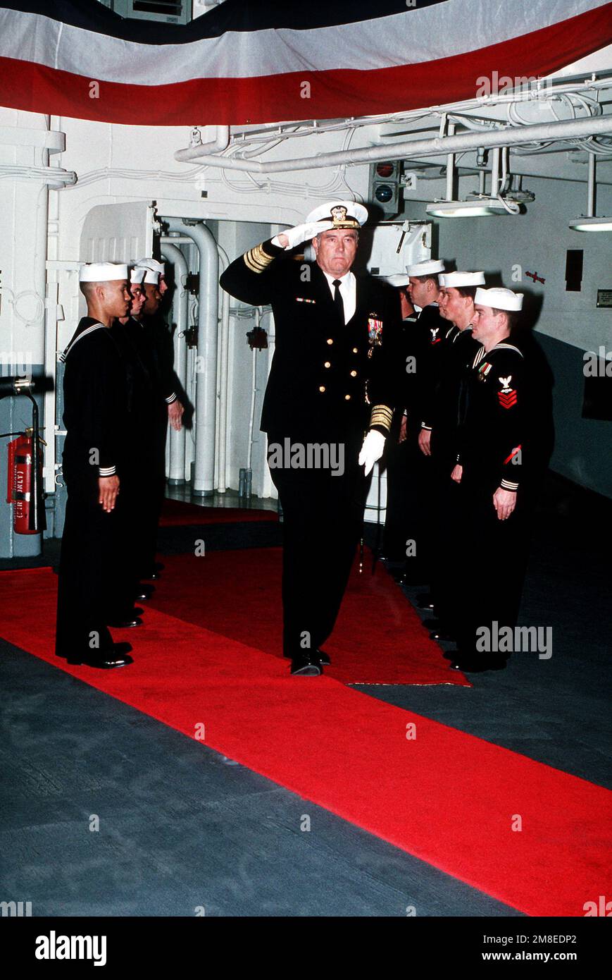VADM Joseph S. Donnell III arrives for the change of command ceremony ...
