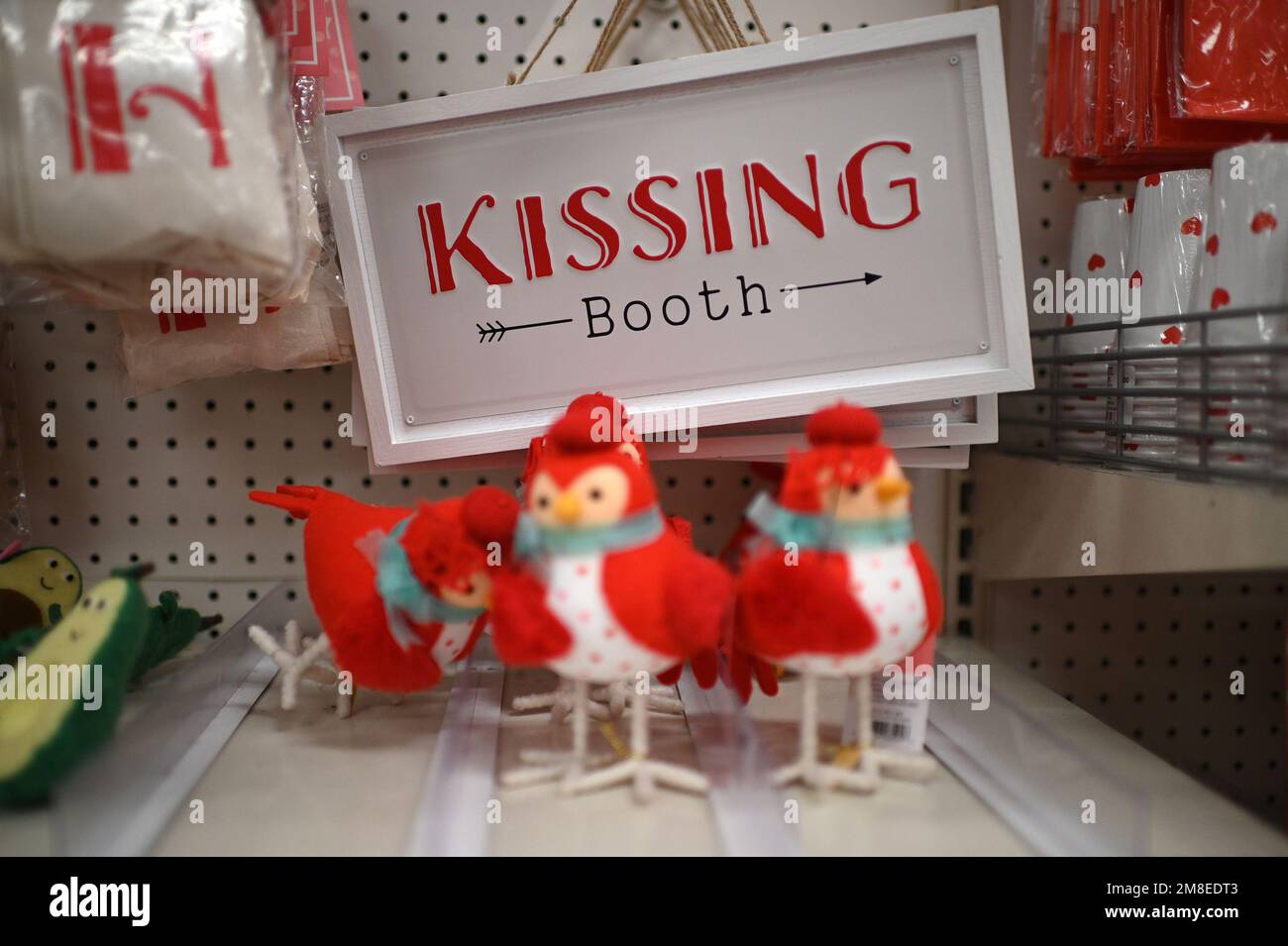 New York, USA. 13th Jan, 2023. Valentine related gifts on display at ...
