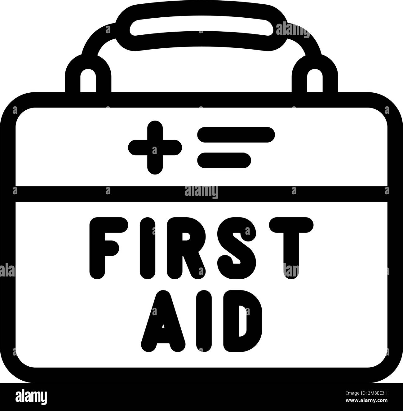 first aid kit box line icon vector. first aid kit box sign. isolated ...