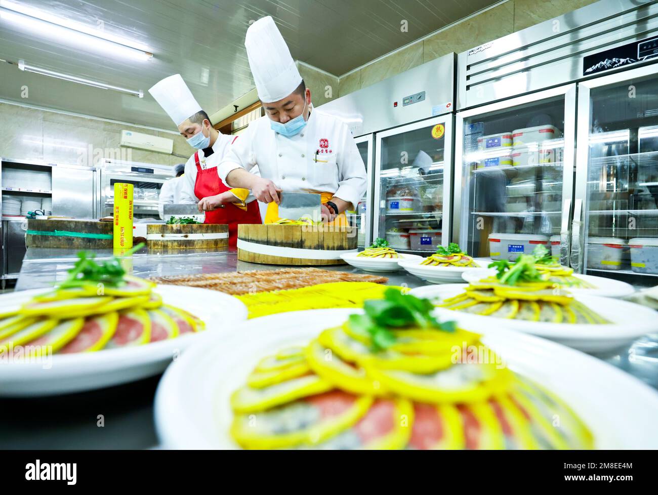 ZHANGYE, CHINA - JANUARY 13, 2023 - Chefs prepare Lunar New Year's Eve ...