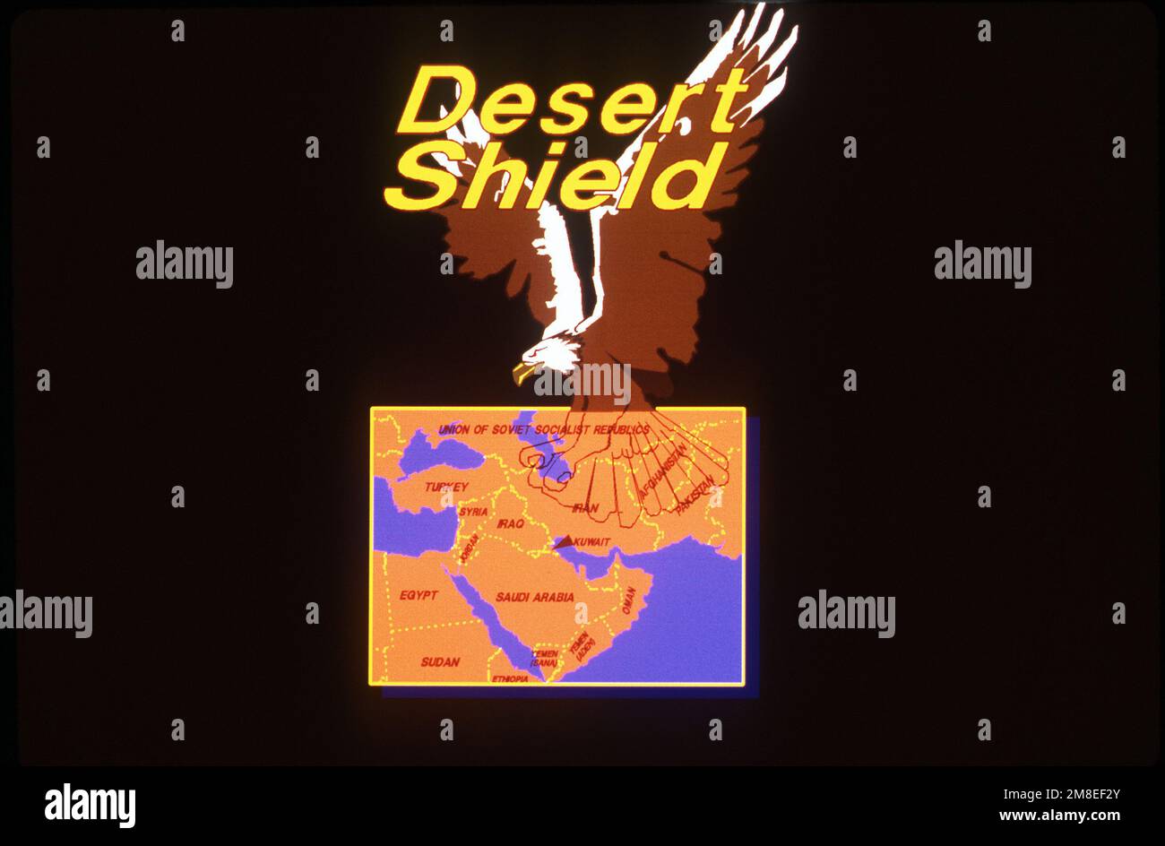 A view of a graphic designed for Operation Desert Shield. Subject ...