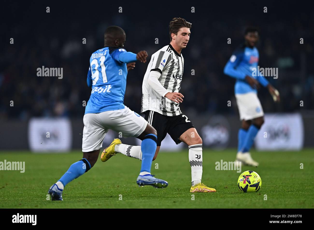 Fabio Miretti (Juventus)Tanguy Ndombele (Napoli) during the Italian ...