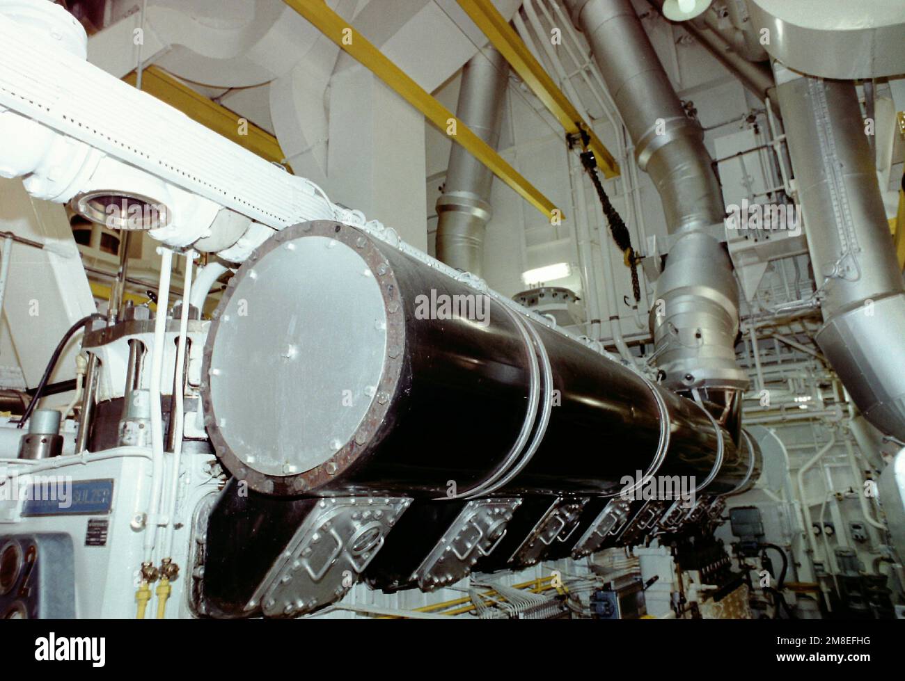 Machine room of the icebreaker "Varma Stock Photo - Alamy