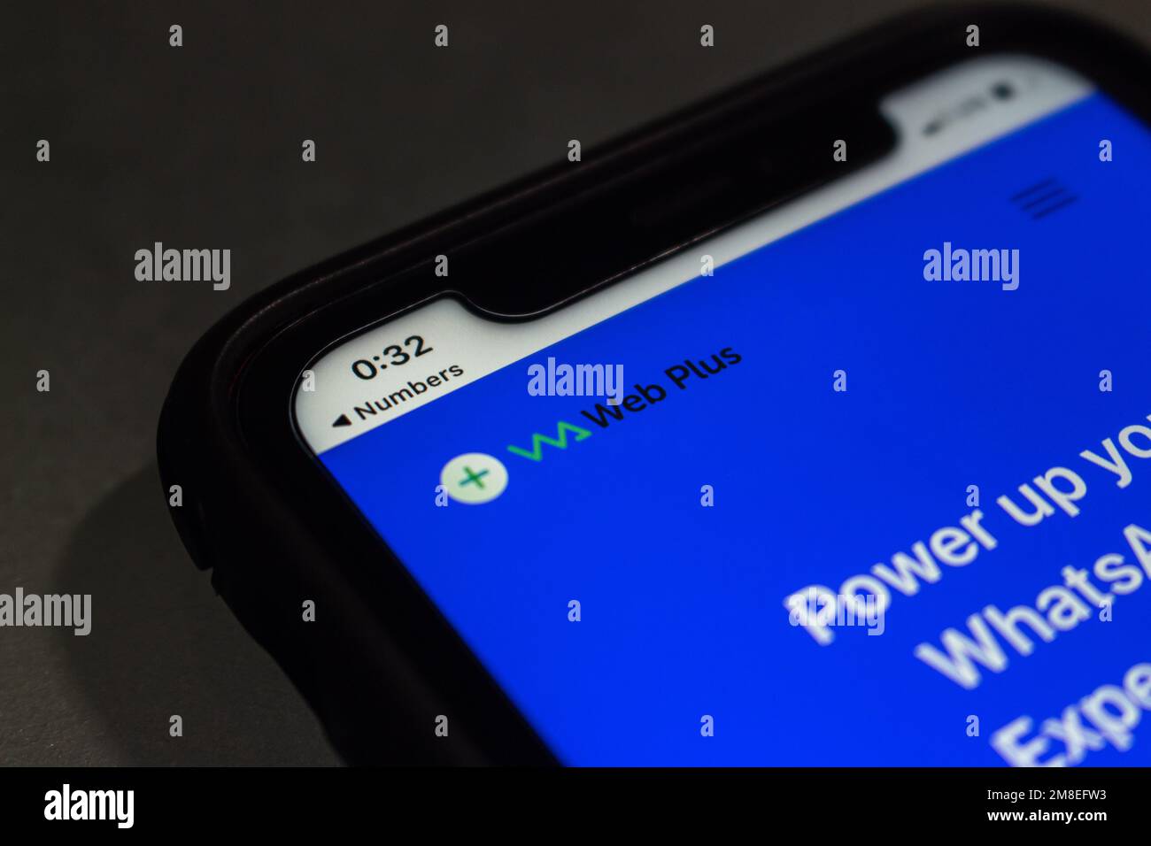 Vancouver, CANADA - Dec 9 2022 : WA Web Plus website seen in an iPhone ...