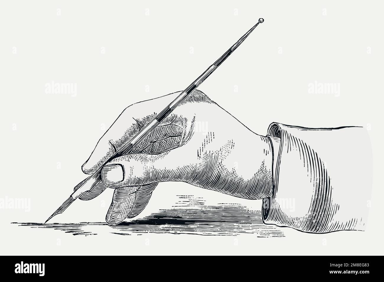 Vintage hand writing on a paper illustration vector, remixed from ...