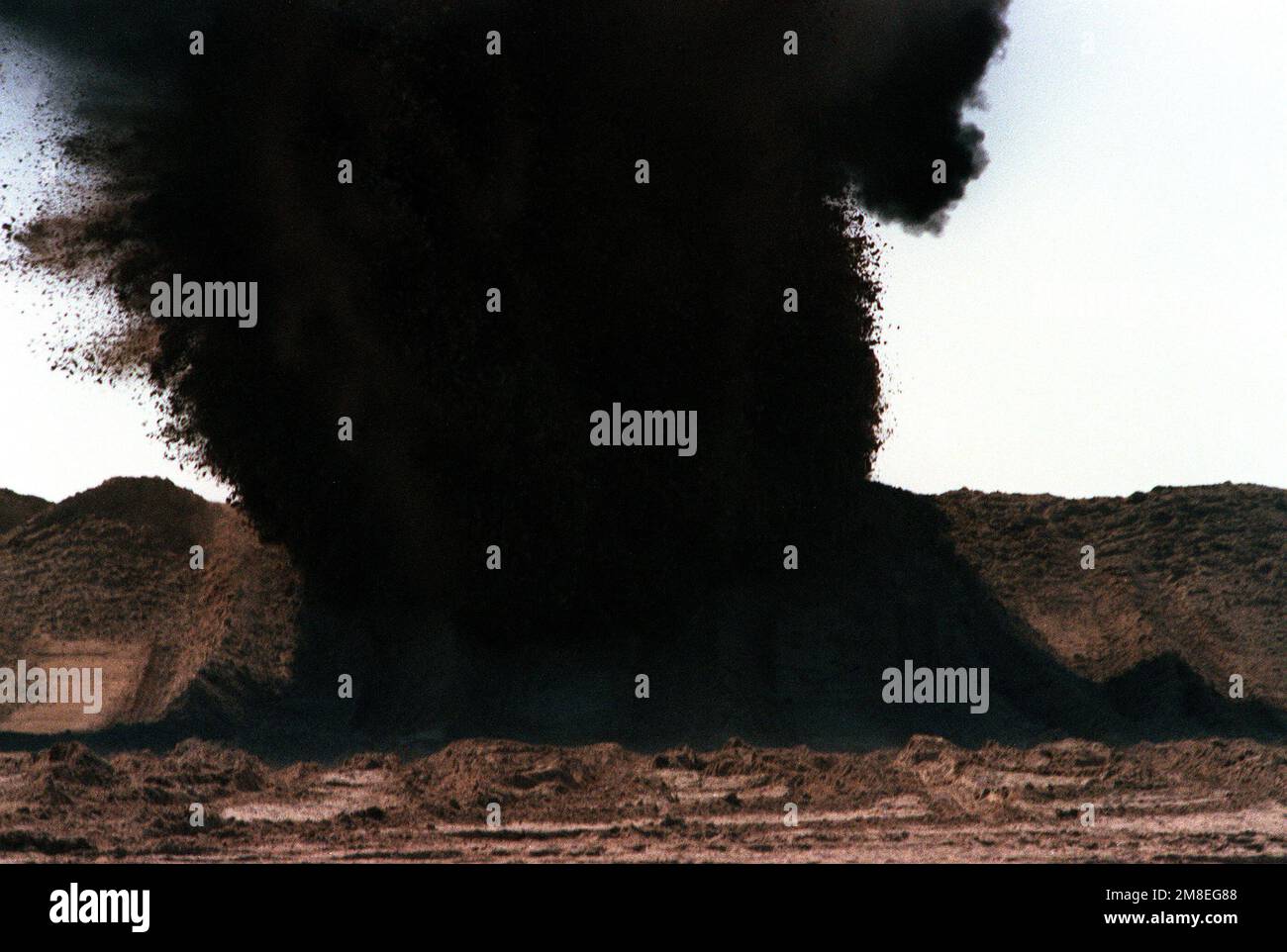 Line charges placed by members of the 2nd Combat Engineer Battalion ...