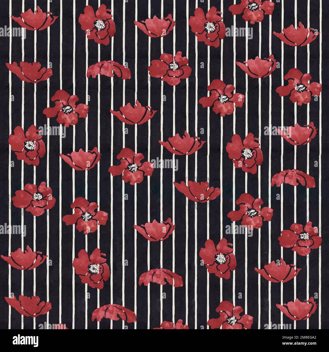 Red floral patterned background vector art nouveau style, remix from ...