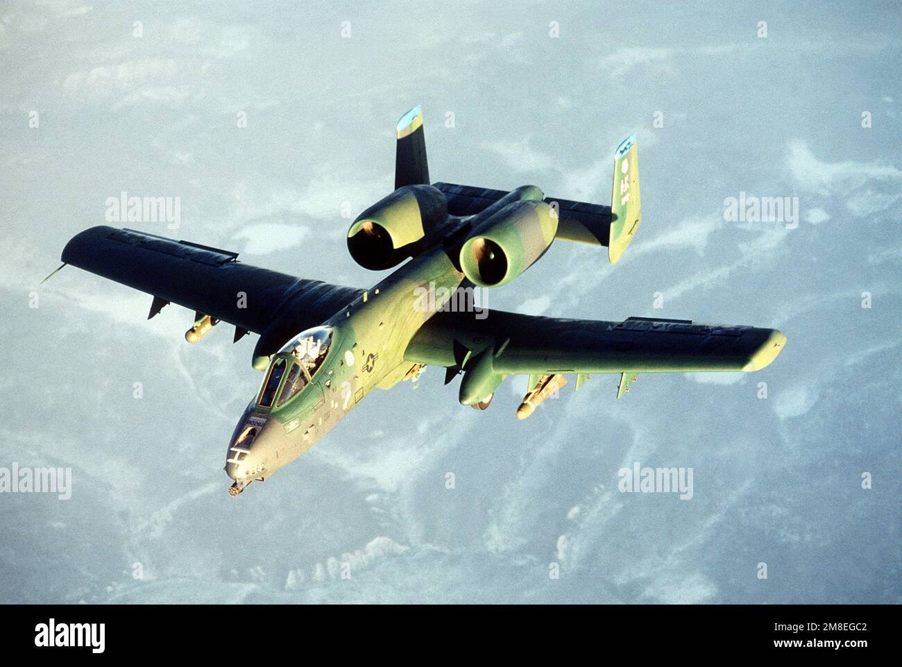 A 343rd Tactical Fighter Wing A-10A Thunderbolt aircraft passes over ...