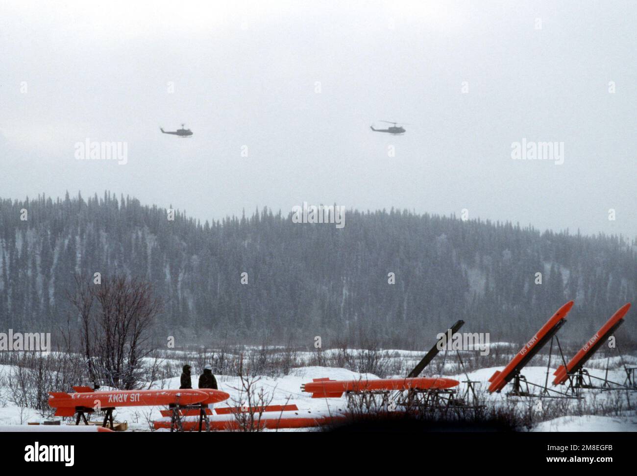 Soldiers prepare several ballistic aerial targets (BATs) for launch ...