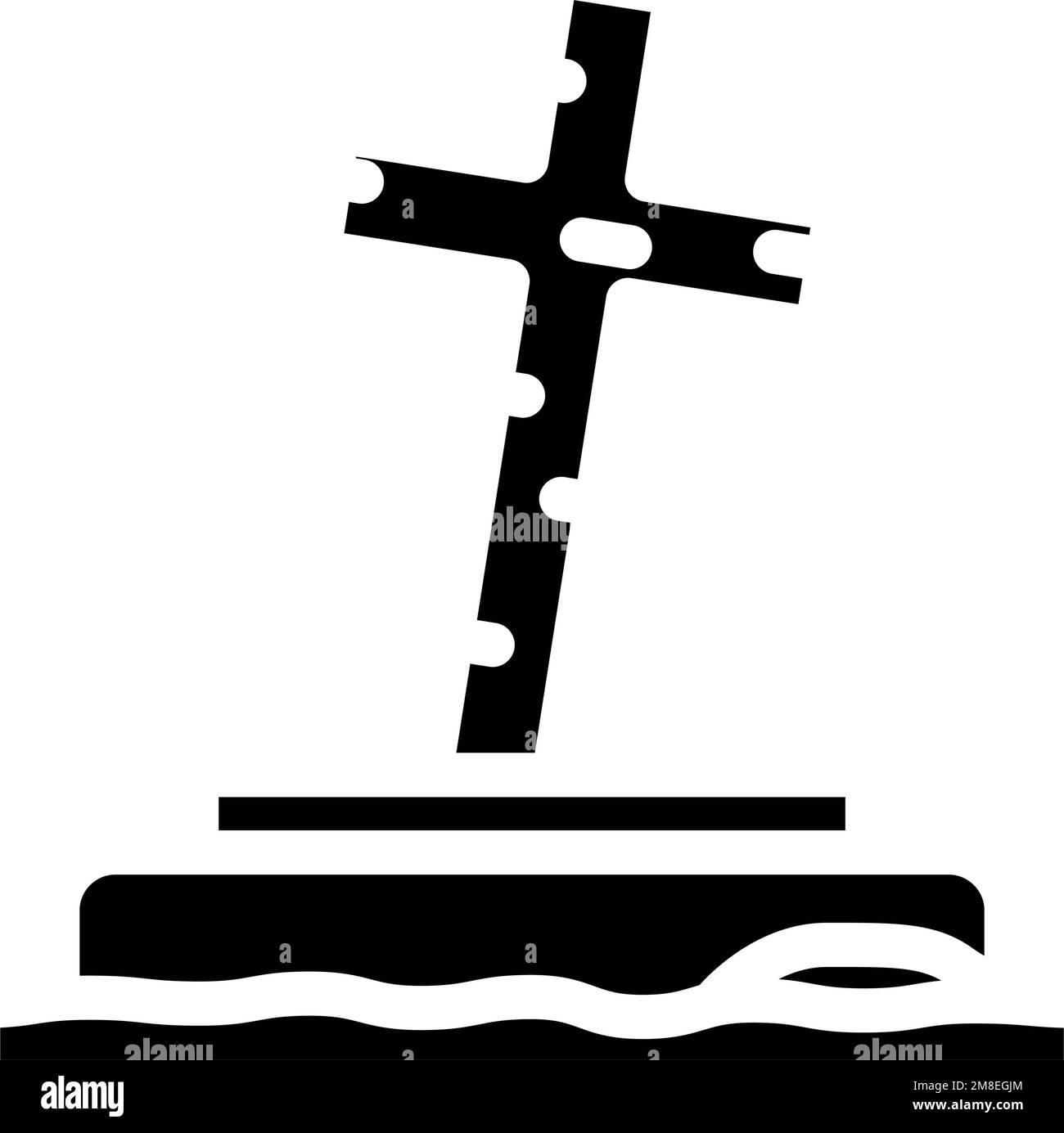 grave zombie horror glyph icon vector illustration Stock Vector Image ...