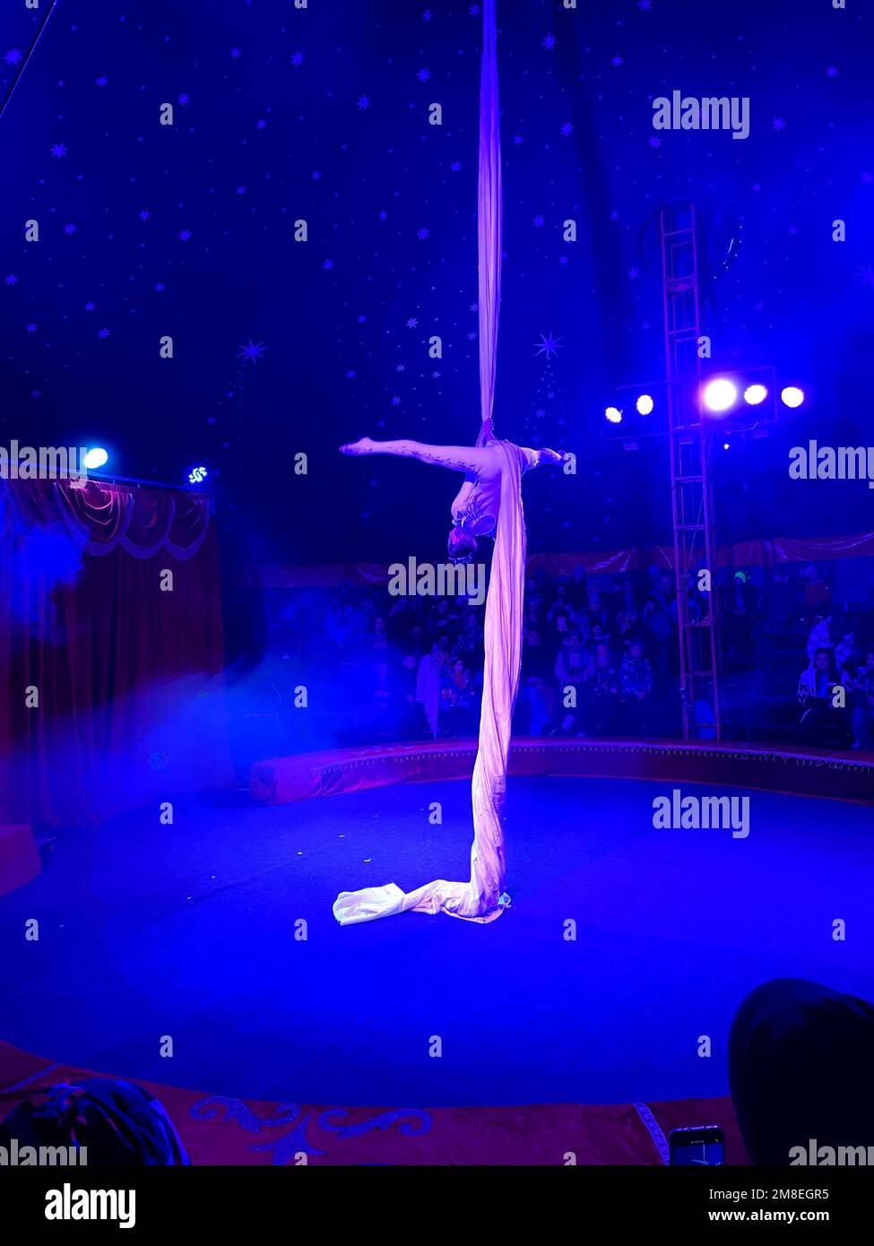 Russian federation. Feningrad region, Murino, . Circus performance, New Year's show circus tent ...