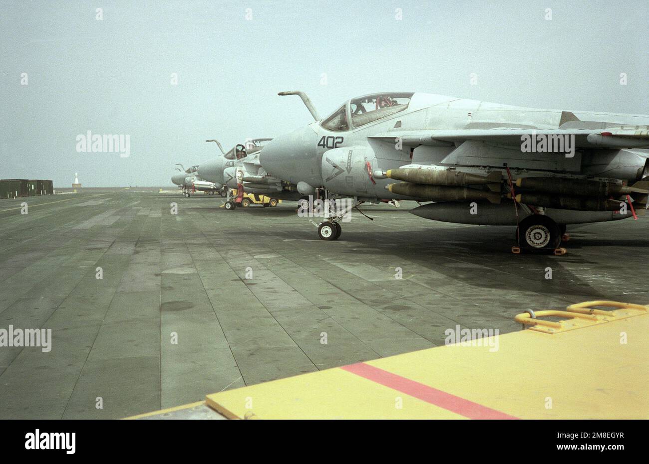 A view of Marine Aircraft Group 11 (MAG-11) A-6E Intruder aircraft ...