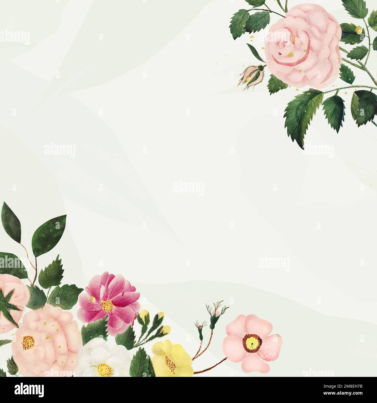 Vintage flower frame illustration vector Stock Vector Image & Art - Alamy