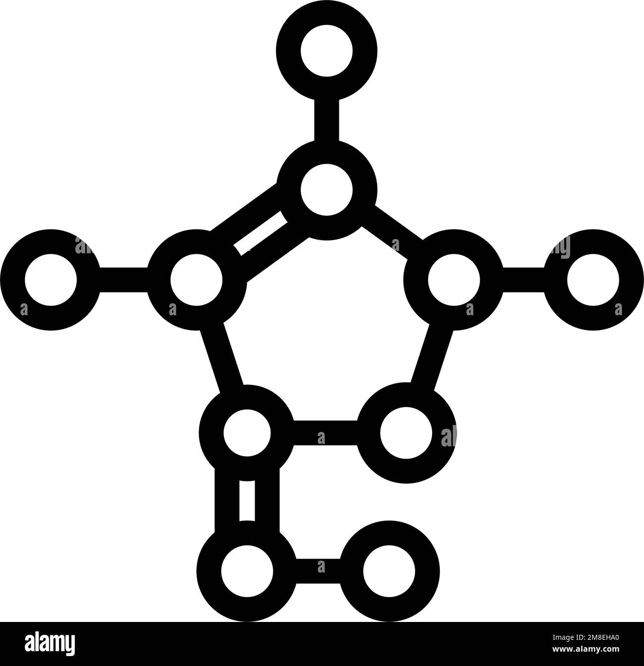 molecule chemistry line icon vector. molecule chemistry sign. isolated ...