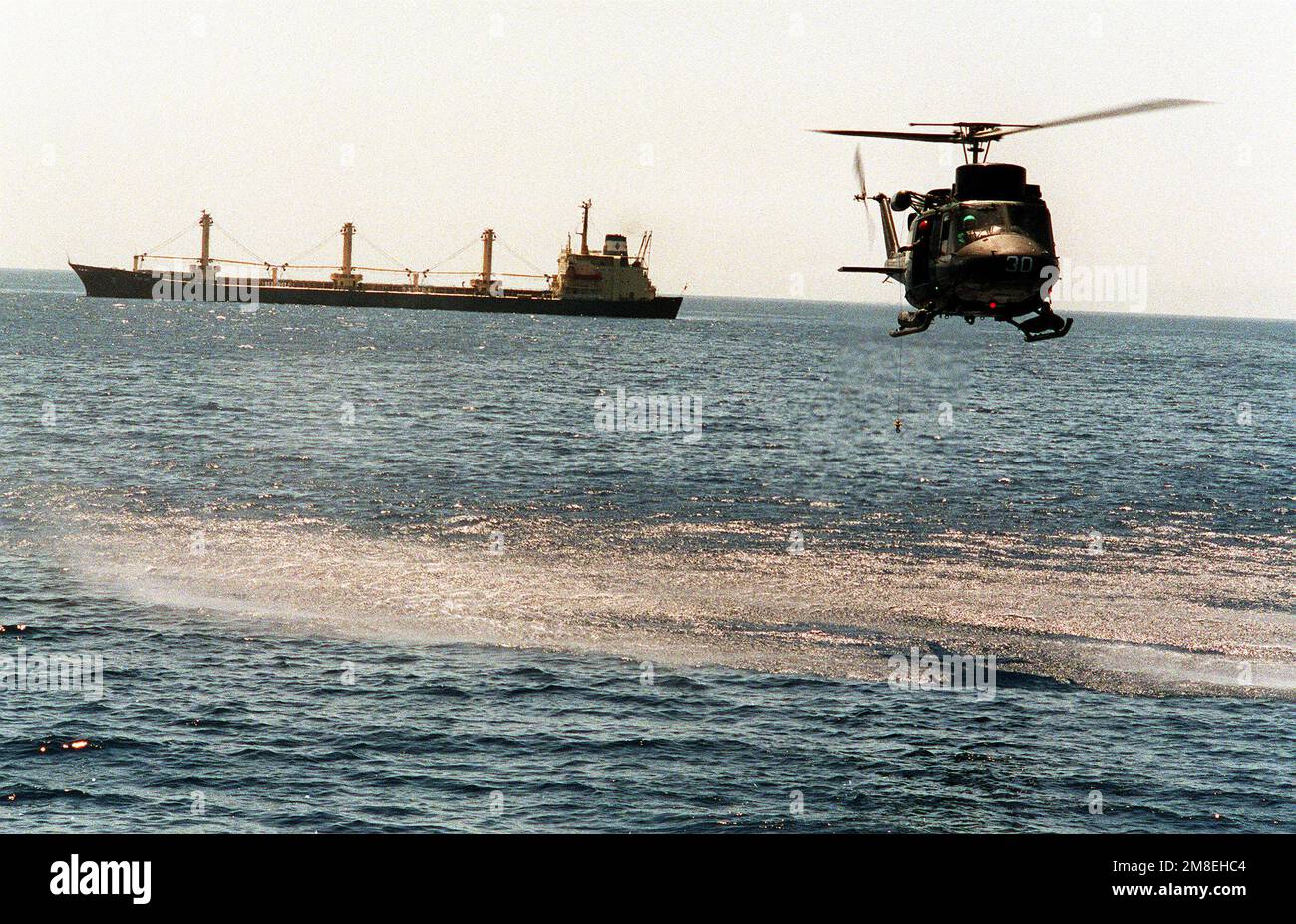 An Agusta-Bell 212 ASW helicopter assigned to the Greek frigate HS ...