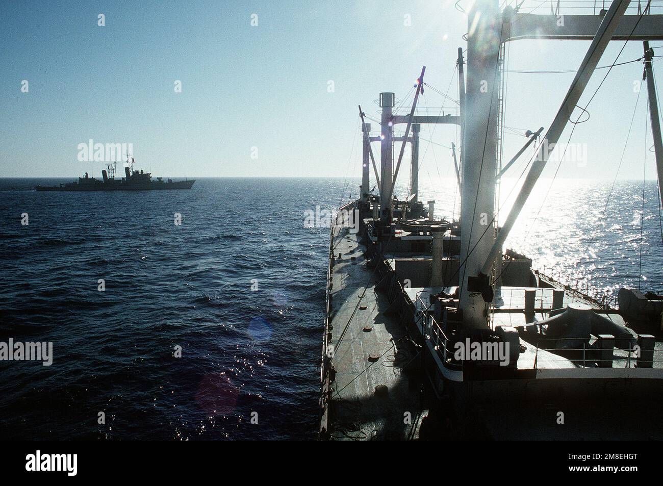 The guided missile destroyer USS WILLIAM V. PRATT (DDG-44), flagship of ...