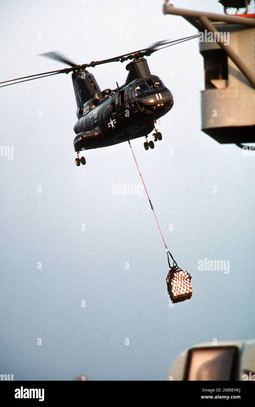 A Helicopter Combat Support Squadron 5 (HC-5) HH-46A Sea Knight ...