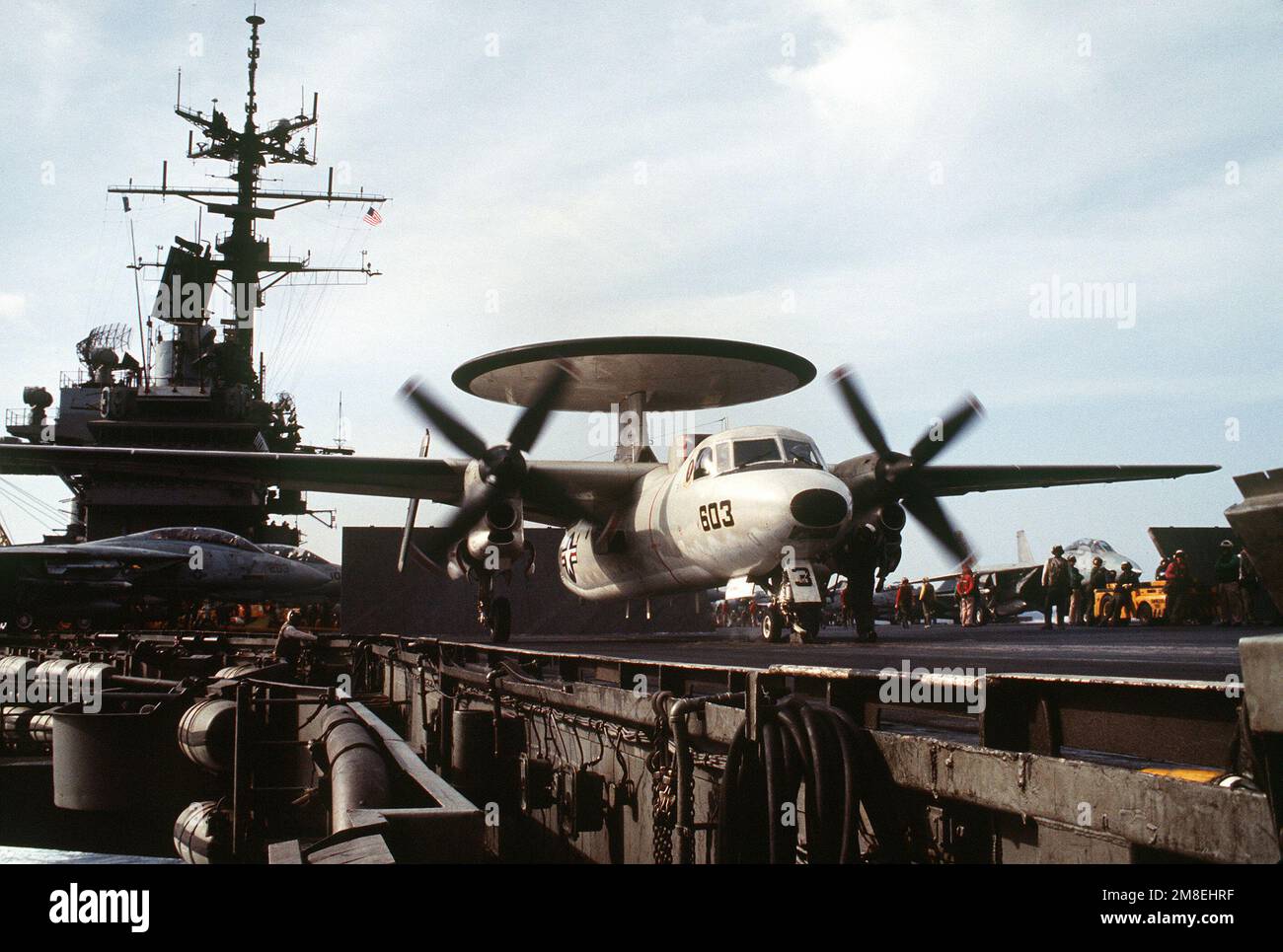 A Carrier Airborne Early Warning Squadron 125 (VAW-125) E-2C Hawkeye ...