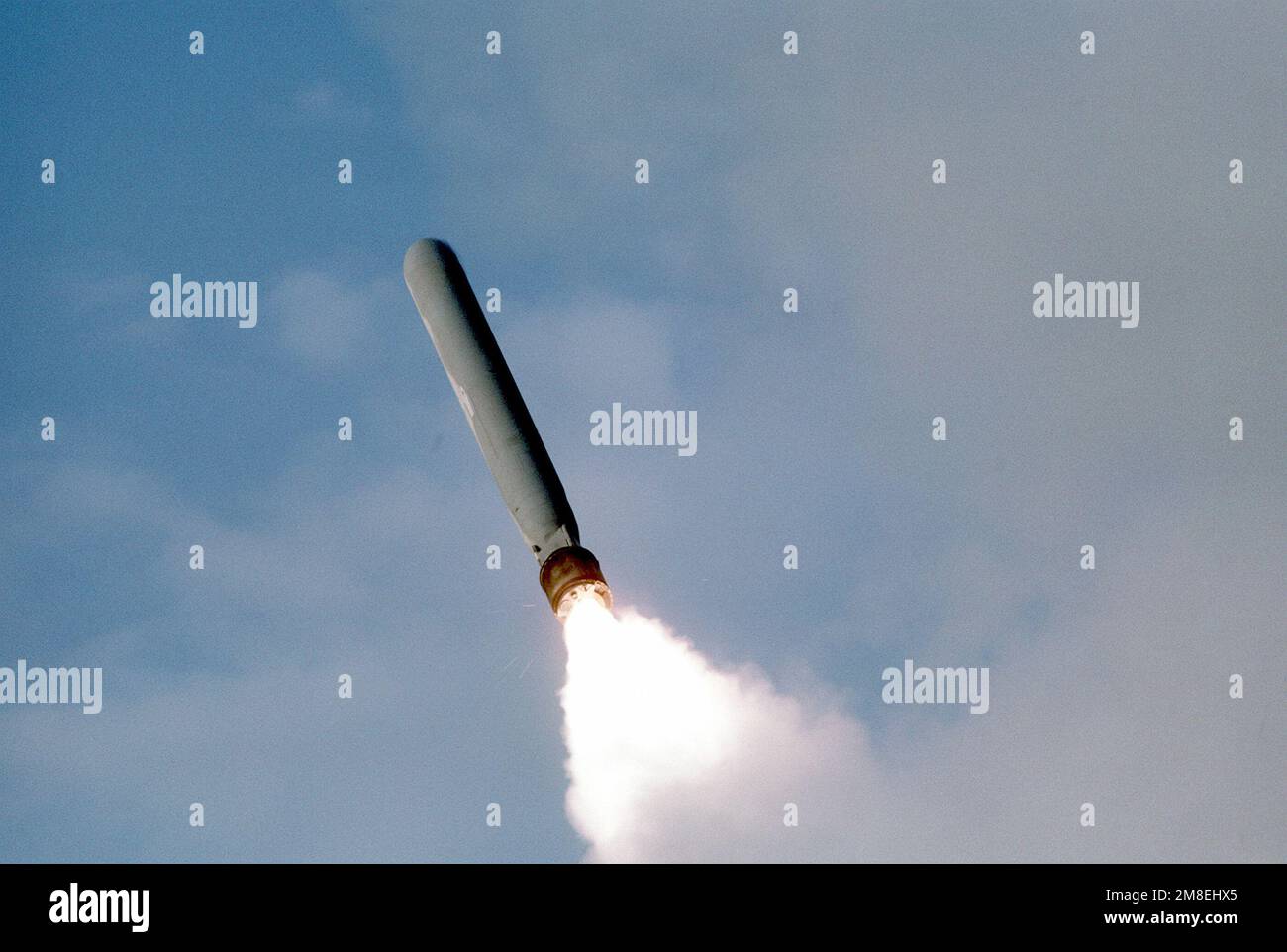 A BGM-109 Tomahawk Land-Attack Missile (TLAM) takes to the air after ...